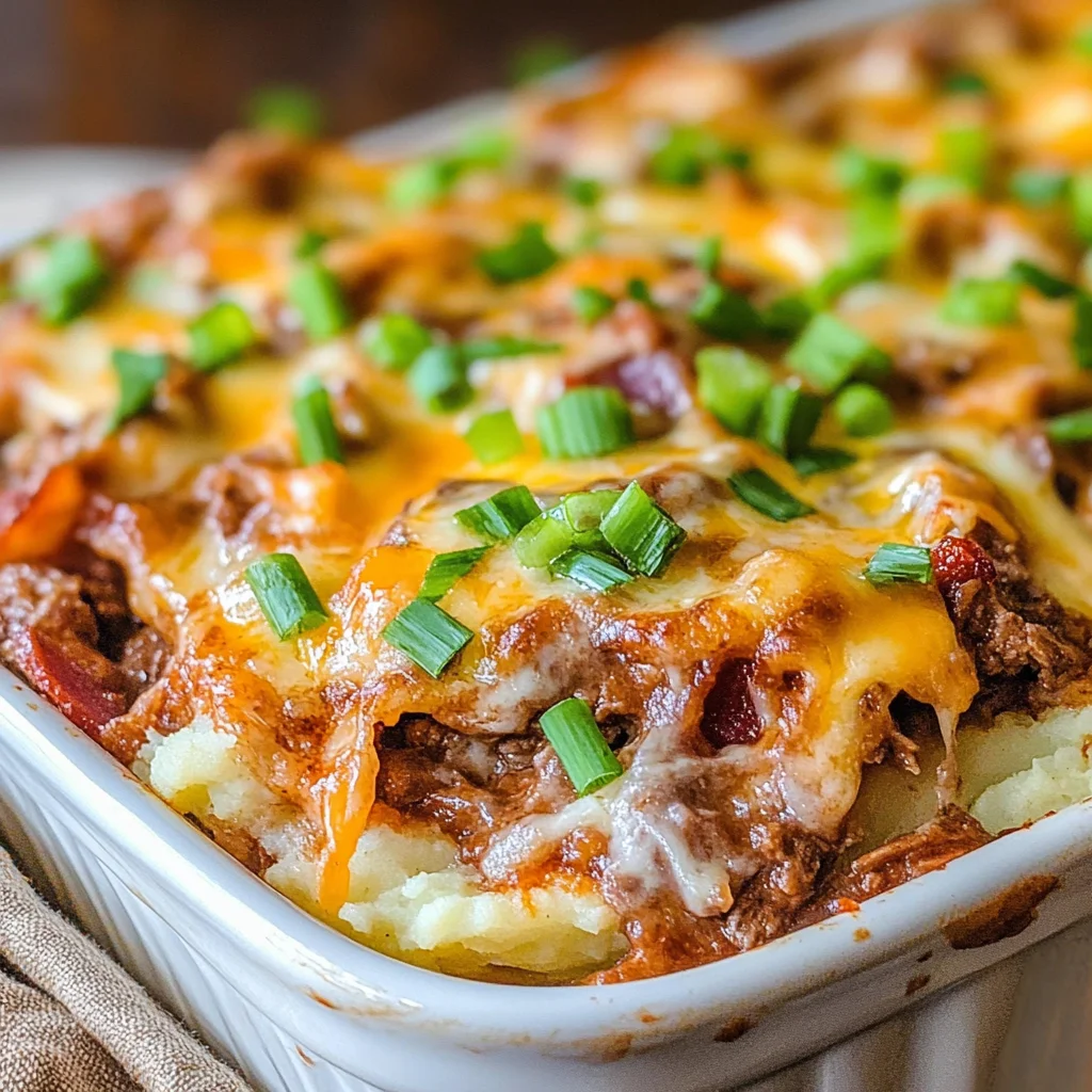 Loaded BBQ beef Potato Casserole